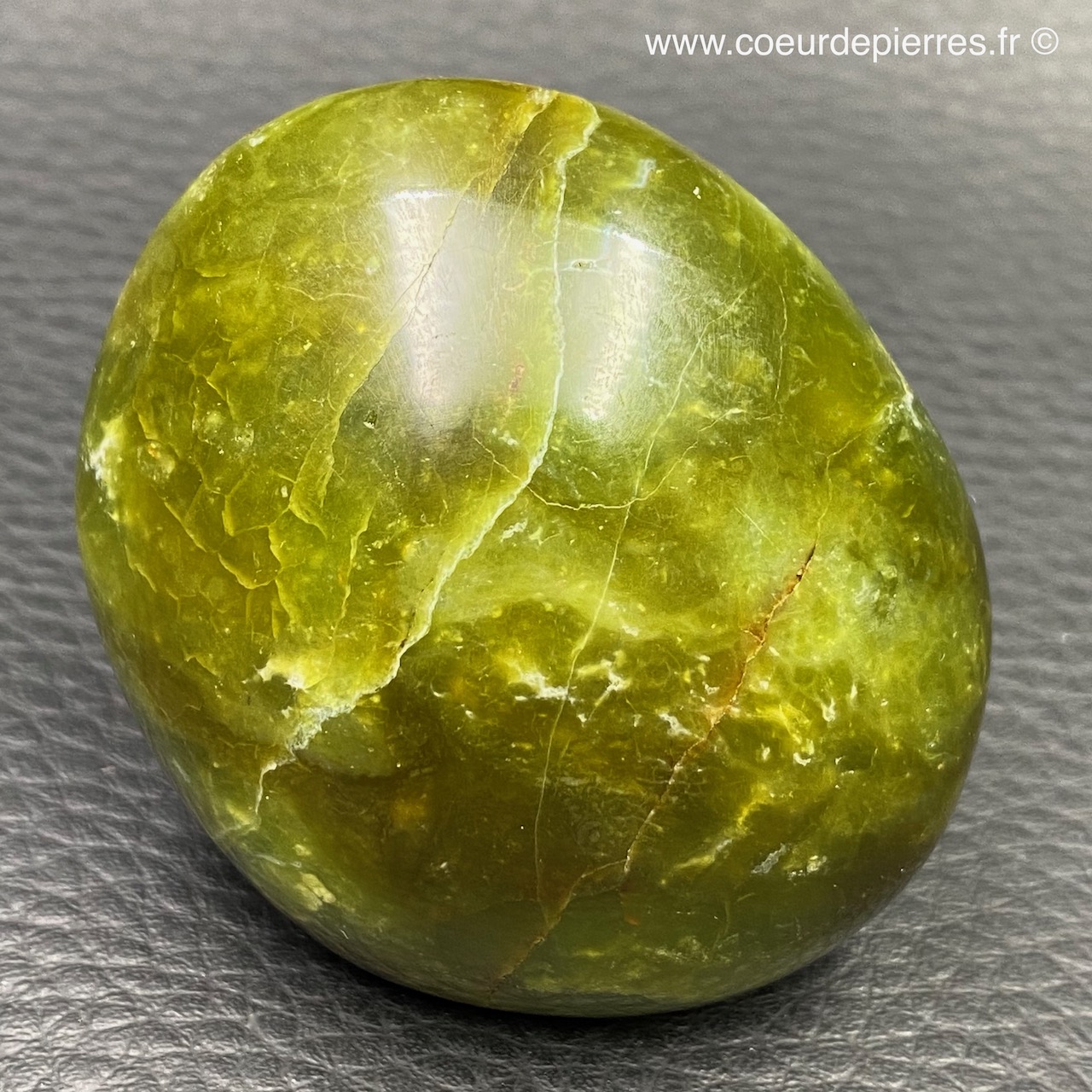 Galet opale verte de Madagascar (réf gov7) | Cœur de Pierres