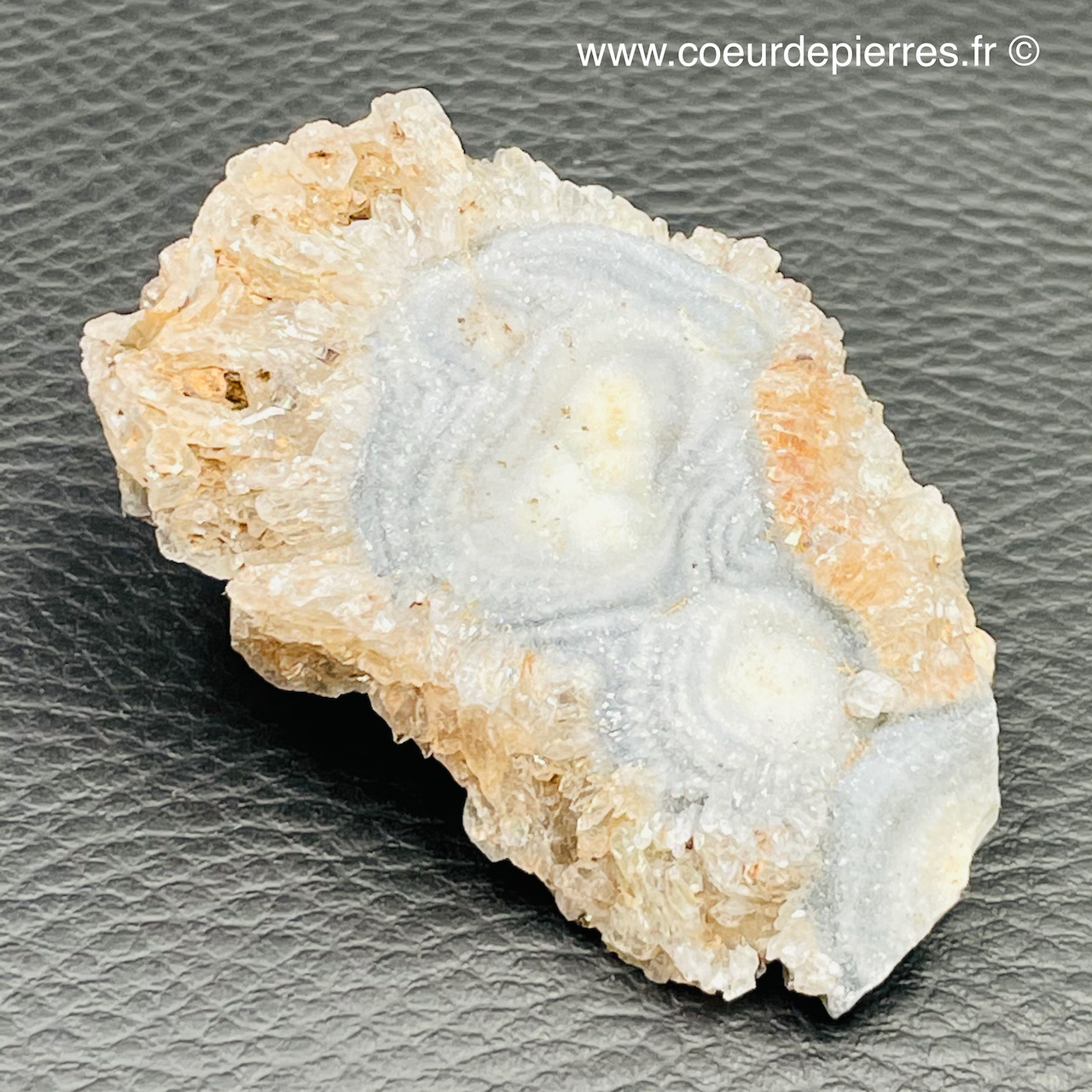 Géode de Calcedoine du Maroc (réf cal4) | Cœur de Pierres