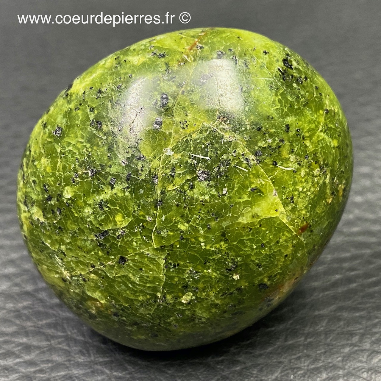 Galet opale verte de Madagascar (réf gov4) | Cœur de Pierres