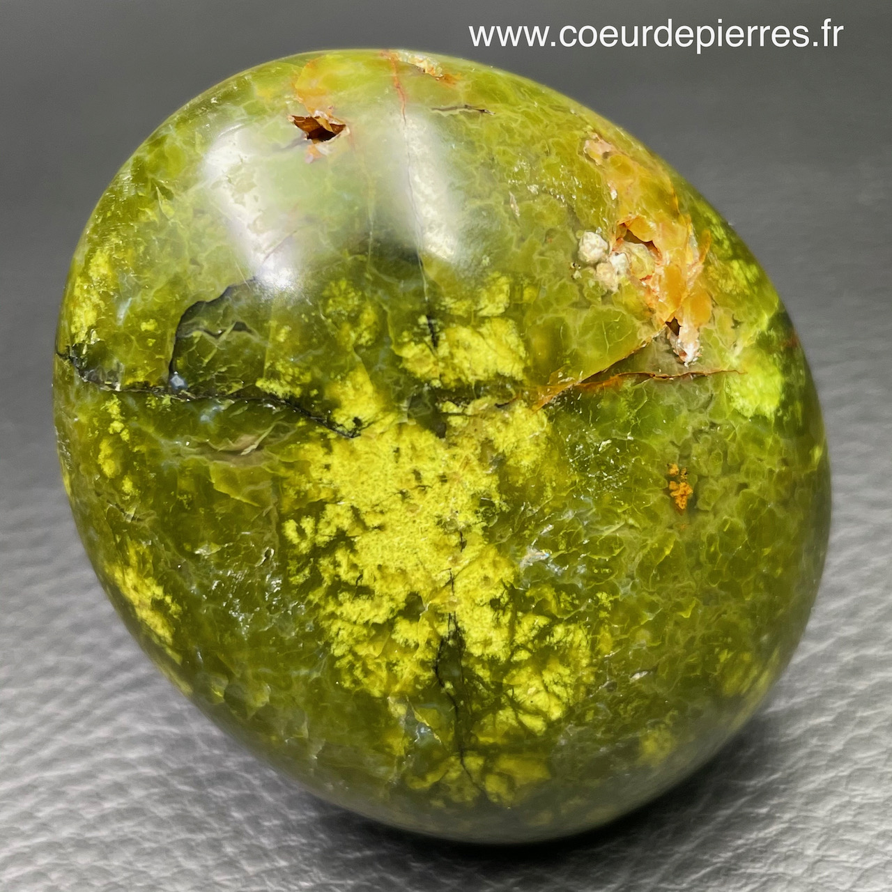 Galet opale verte de Madagascar (réf gov1) | Cœur de Pierres