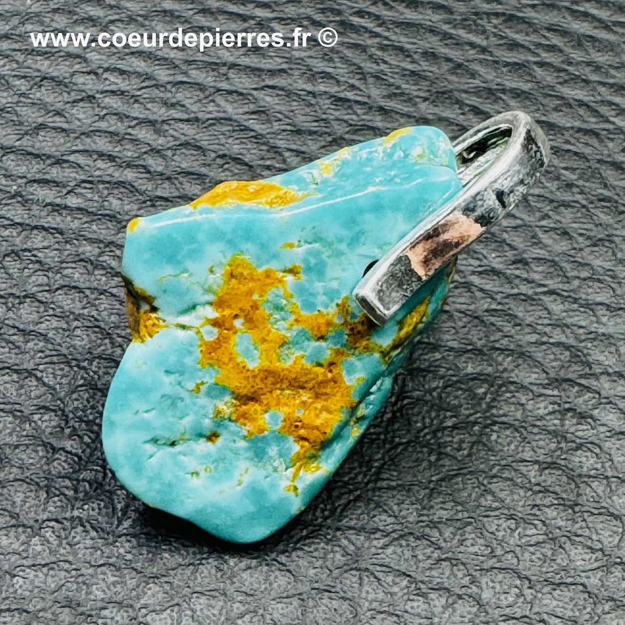 Pendentif Turquoise d’Arizona (réf pt14) | Cœur de Pierres