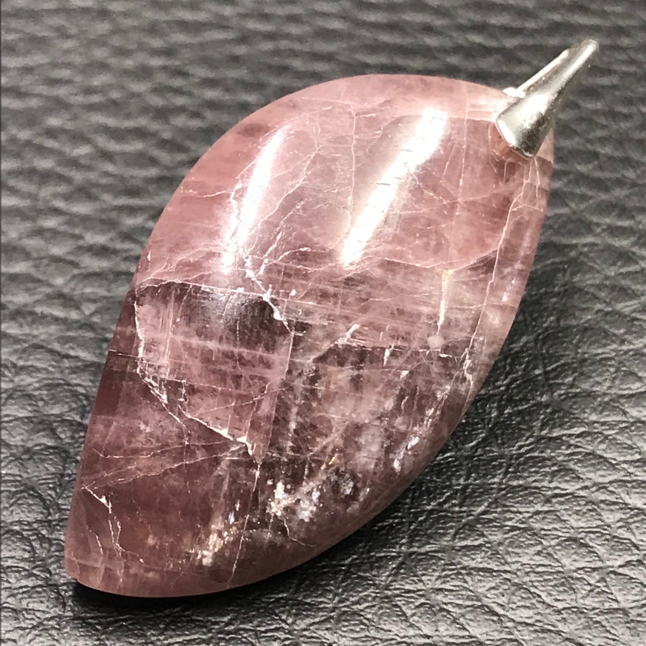Pendentif en Anhydrite | Pierre naturelle | Cœur de Pierres