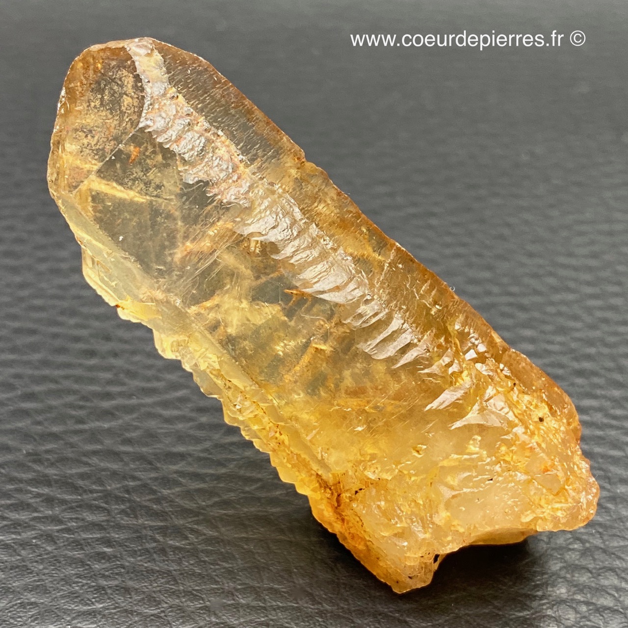 Prisme de citrine brute de Madagascar (réf ct30) | Cœur de Pierres