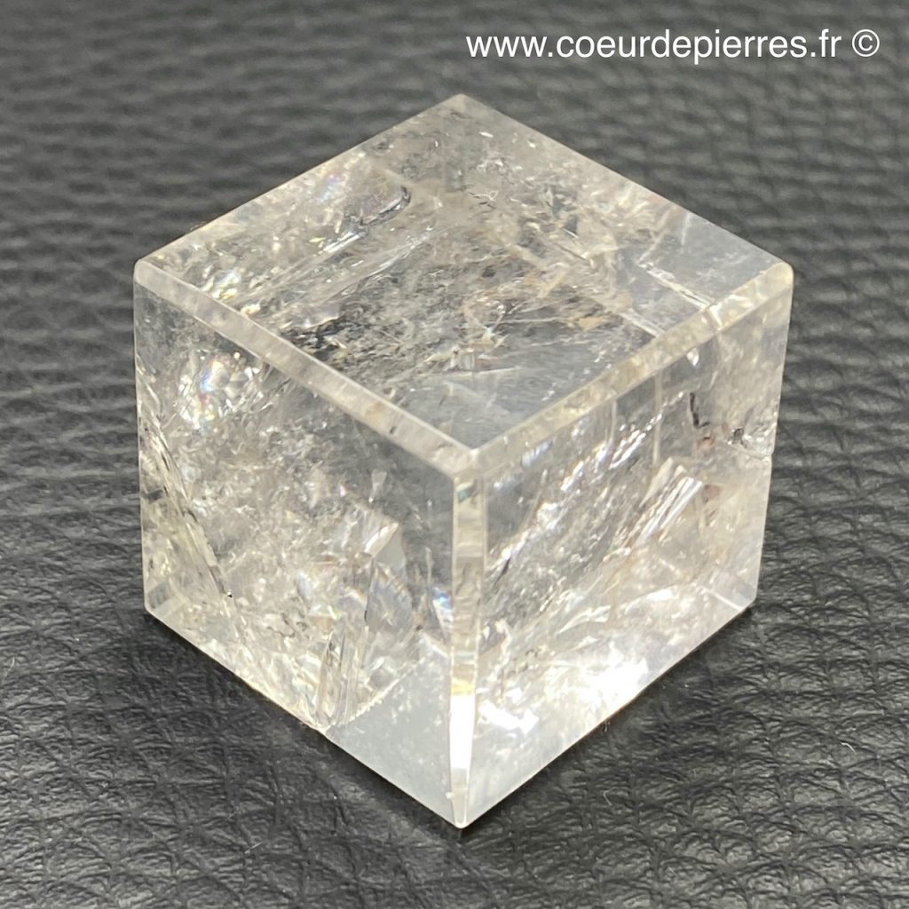 Série des cinq solides de Platon en cristal de roche "grande taille ...