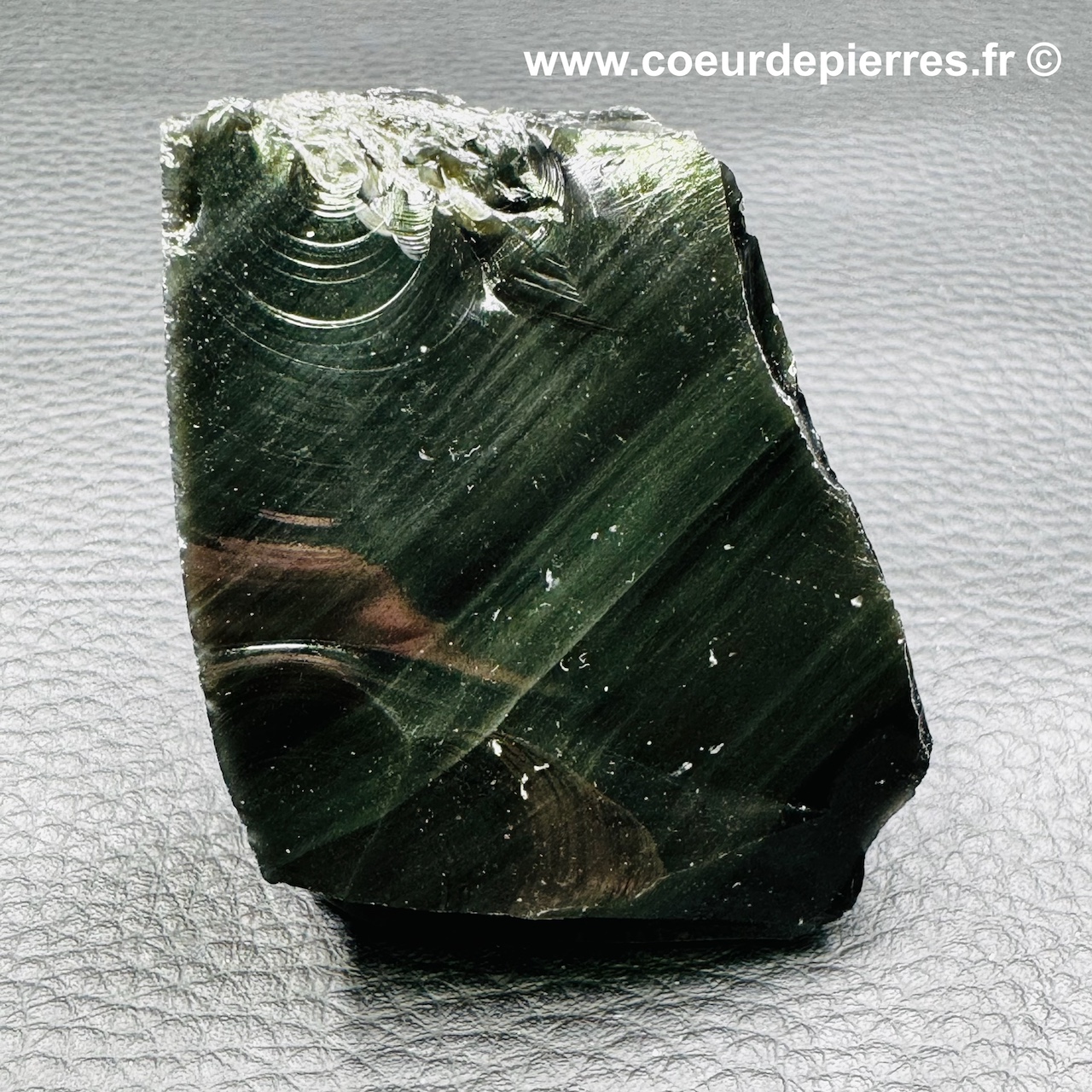 Obsidienne Noire brute du Mexique (réf ob8) | Cœur de Pierres