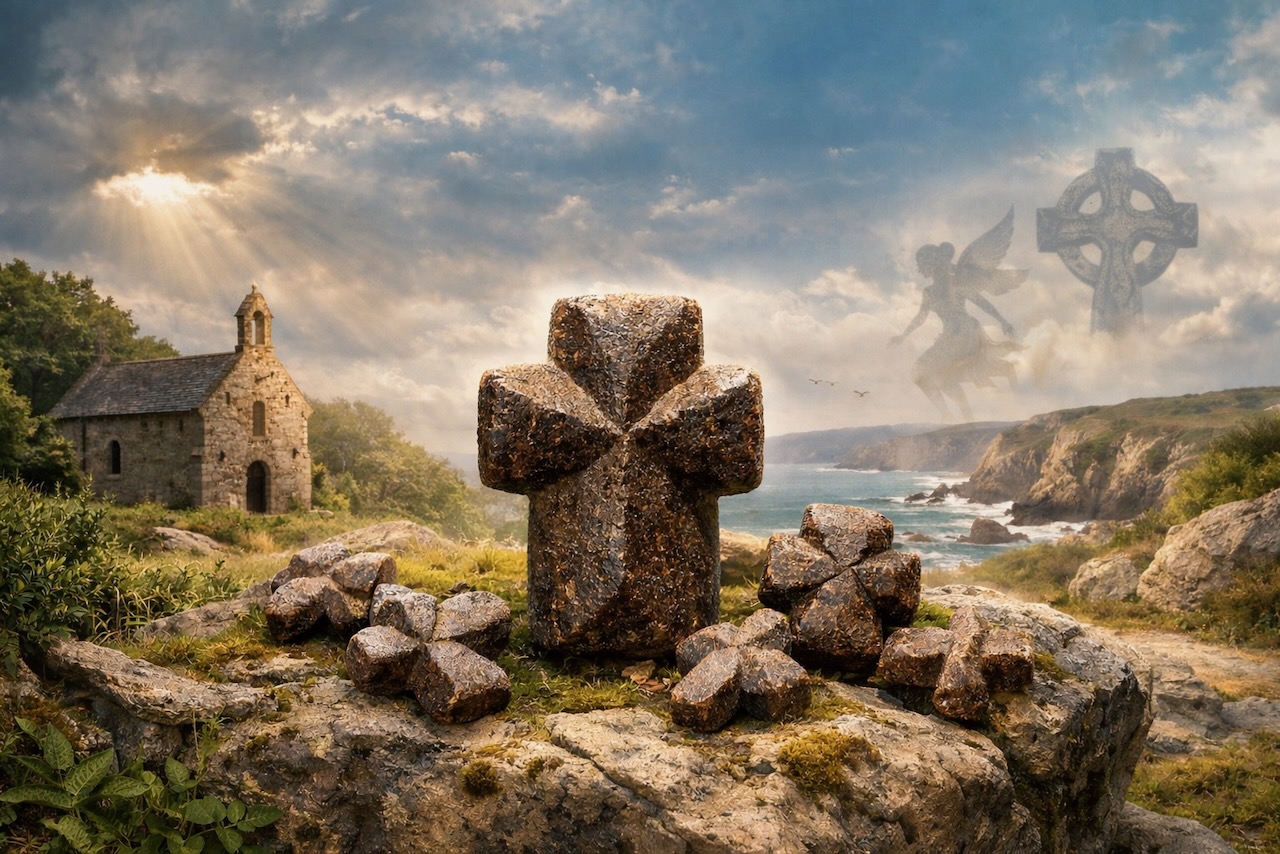 La Staurolite de Bretagne : Forme de Croix | Cœur de Pierres